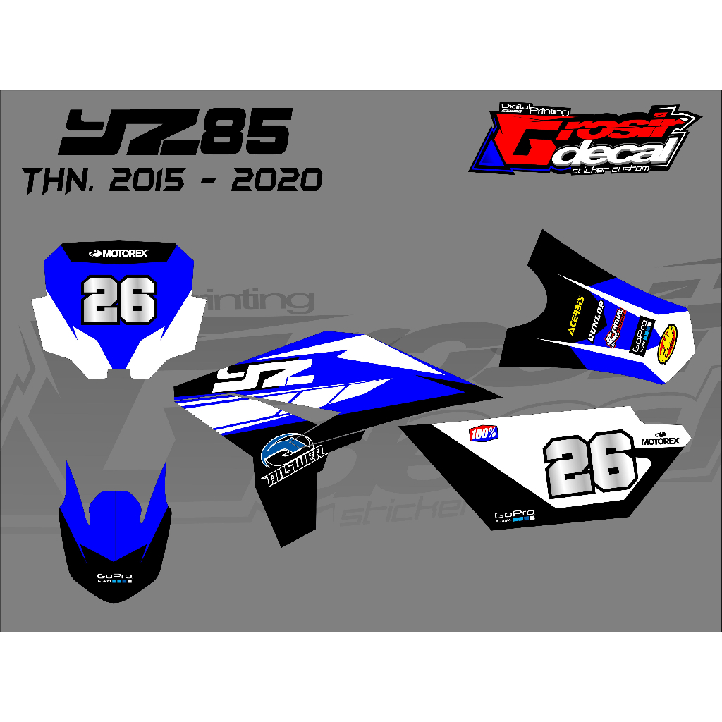 Jual Decal stiker YZ 250 New Full Body Sticker YZ 250 New Fullbody Free ...
