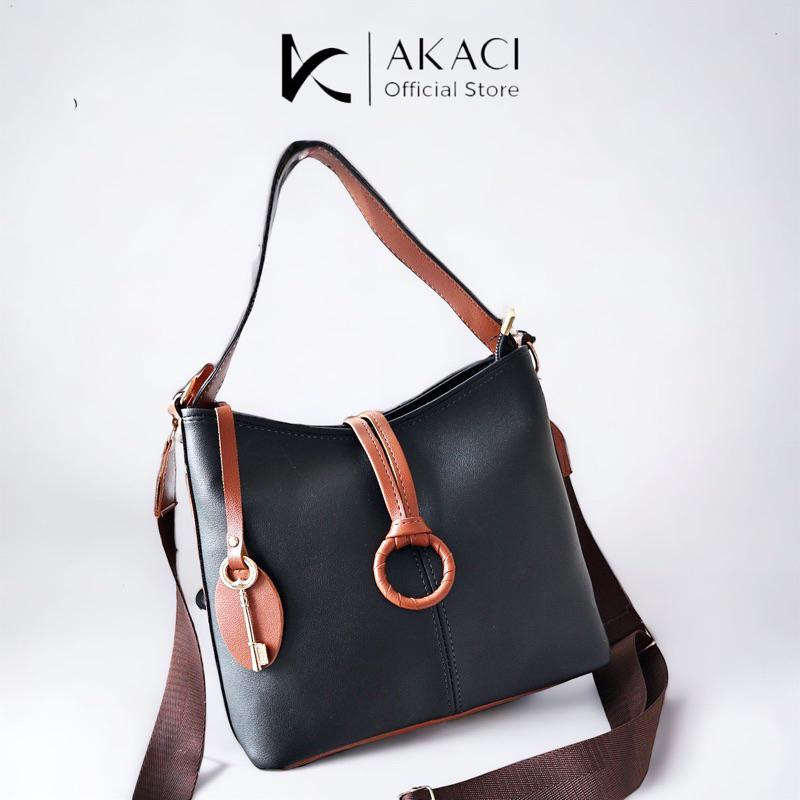 Jual Akaci Shoulder bag bandul kombinasi 2 warna tas wanita kekinian ...