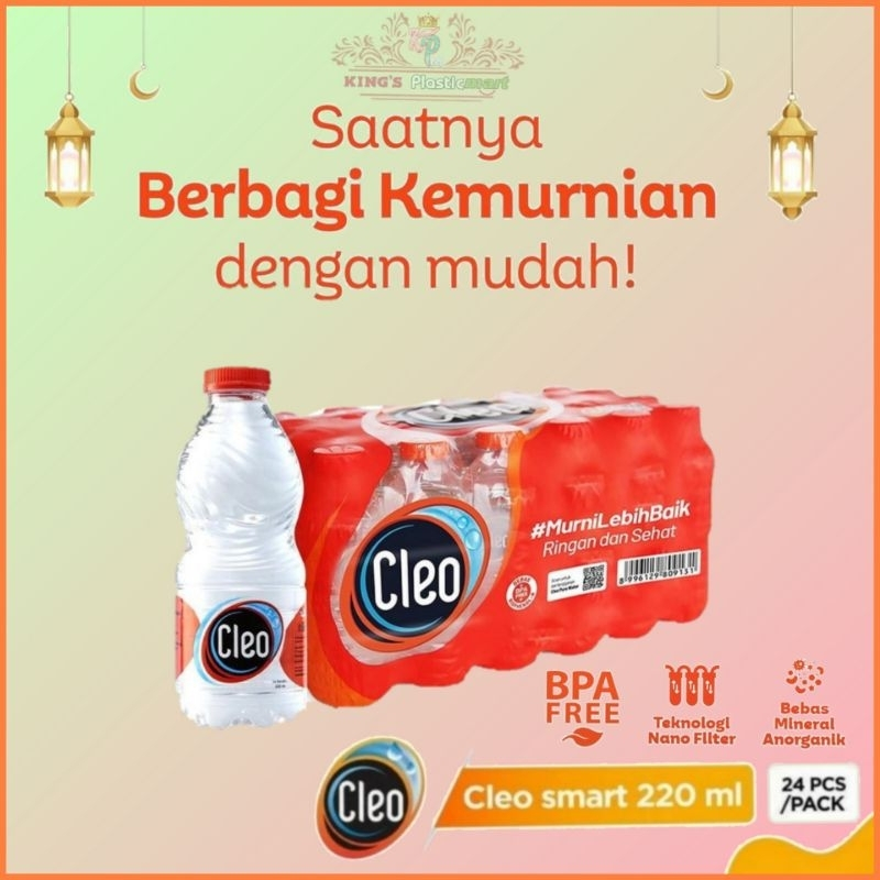 Jual Cleo Smart Mini Water 220 ml 1 pack ( 24 Pcs ) | Shopee Indonesia