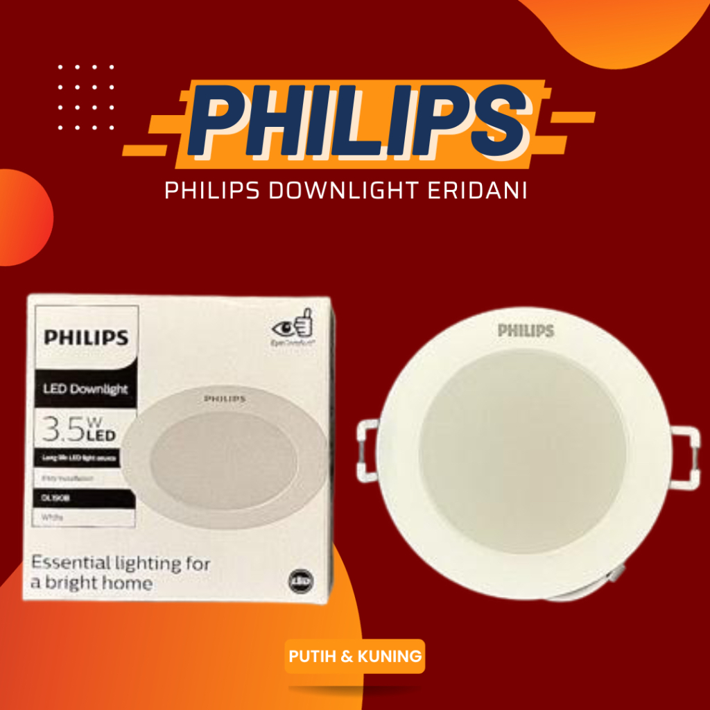 Jual Lampu Downlight LED Philips Eridani DL190B G2 3.5W 3.5 W 3.5 Watt 3.5Watt Cahaya Putih ...