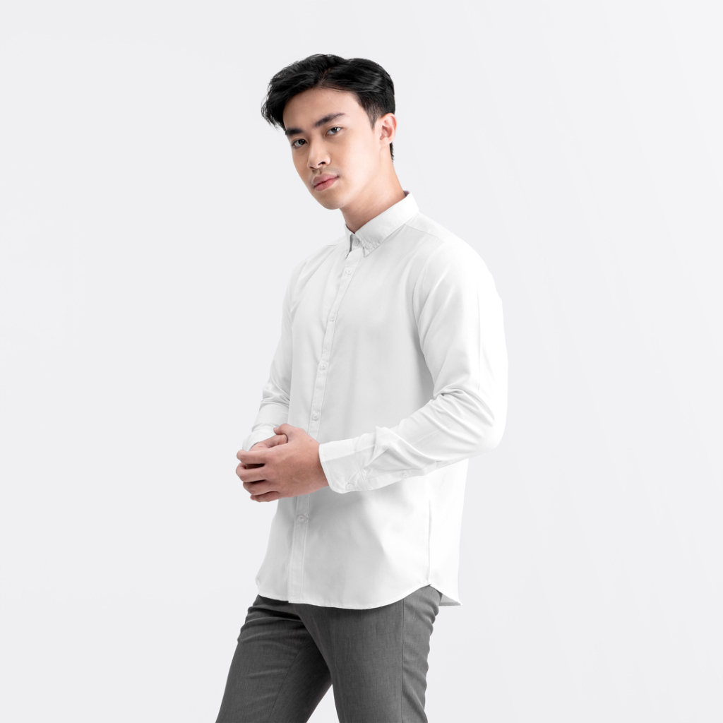 Jual SAJZAH - Kemeja Lengan Panjang Putih // Kemeja Pria Formal RADIANT ...