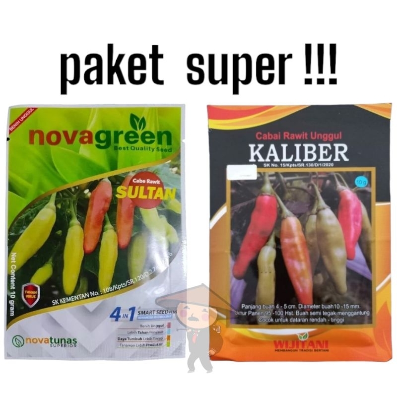 Jual benih cabai rawit SULTAN 10 gram + KALIBER 10 Gram - PAKET BENIH ...
