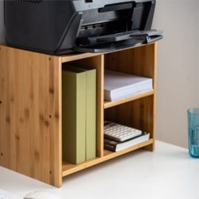 Jual Rak Printer dilengkapi dengan kotak buku dan area multifungsi kayu ...