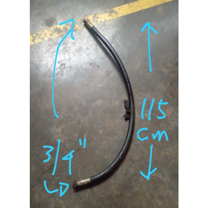 Jual 3/4 INCH x 115CM SELANG HIDROLIK FLEXIBLE HOSE OIL NEPPLE LURUS ...