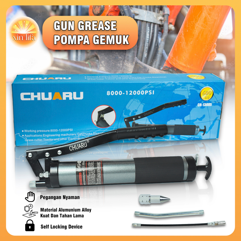 Jual POMPA GEMUK 600CC HAND GREASE GUN 600CC/pompa gemuk tangan ...