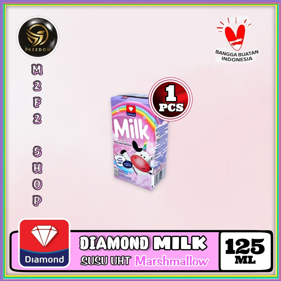 Jual DIAMOND Milk Susu Kotak UHT Marshmallow - 125 ml (Kemasan Satuan) | Shopee Indonesia