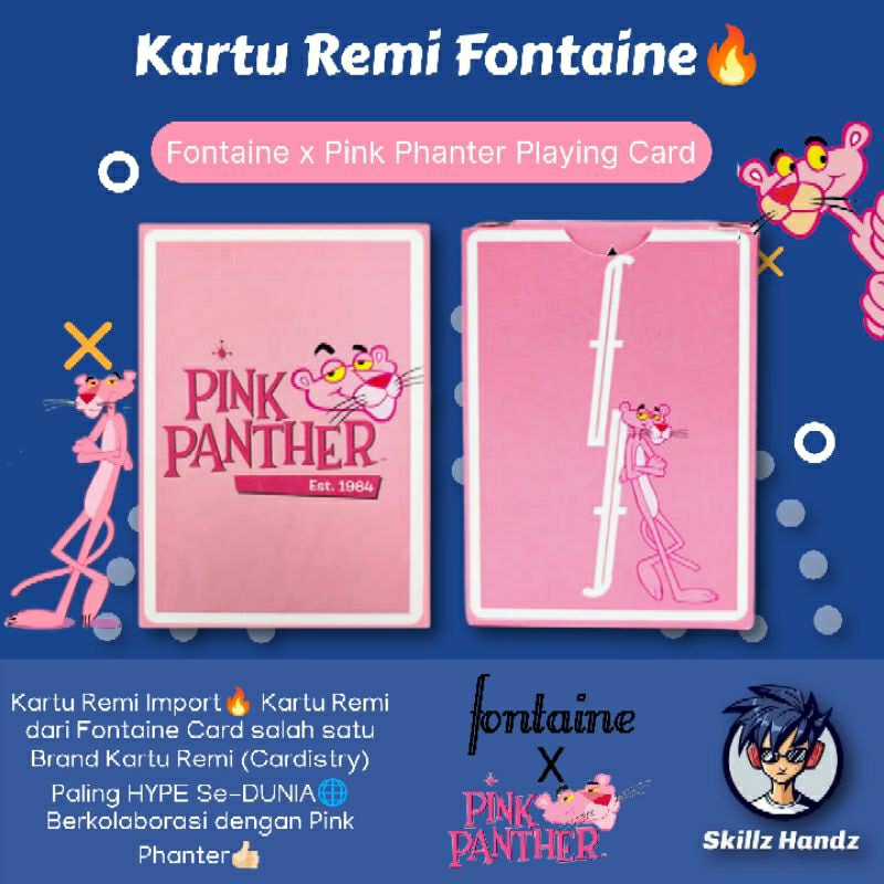Jual Kartu Remi Fontaine Pink Phanter (Cardistry) Kartu Remi Import ...