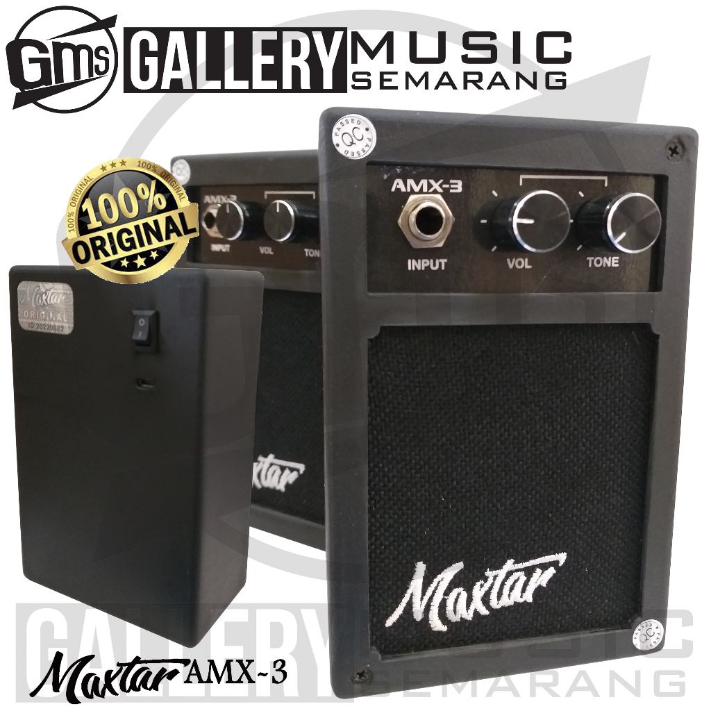 Jual ORIGINAL!!! Ampli Gitar Maxtar AMX-3 Speaker 3" inch Amplifier ...