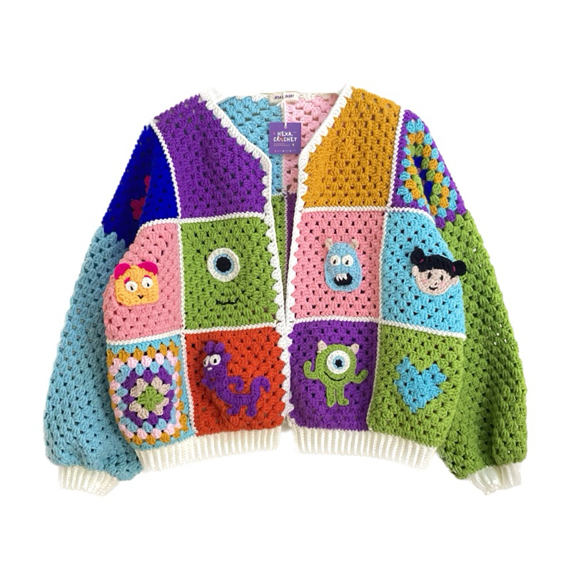 Jual CUSTOM CHARACTER CROCHET CARDIGAN / cardigan rajut karakter ...