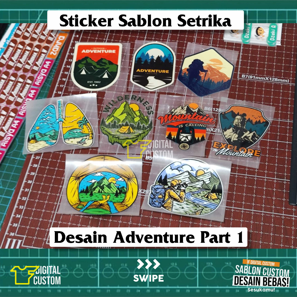 Jual Sticker Sablon Setrika Kaos Gambar Distro Desain Logo Pendaki ...
