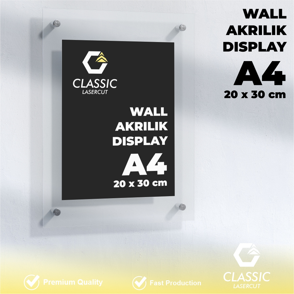 Jual Wall Akrilik Display A4 / Poster Display Akrilik / Pen Akrilik ...