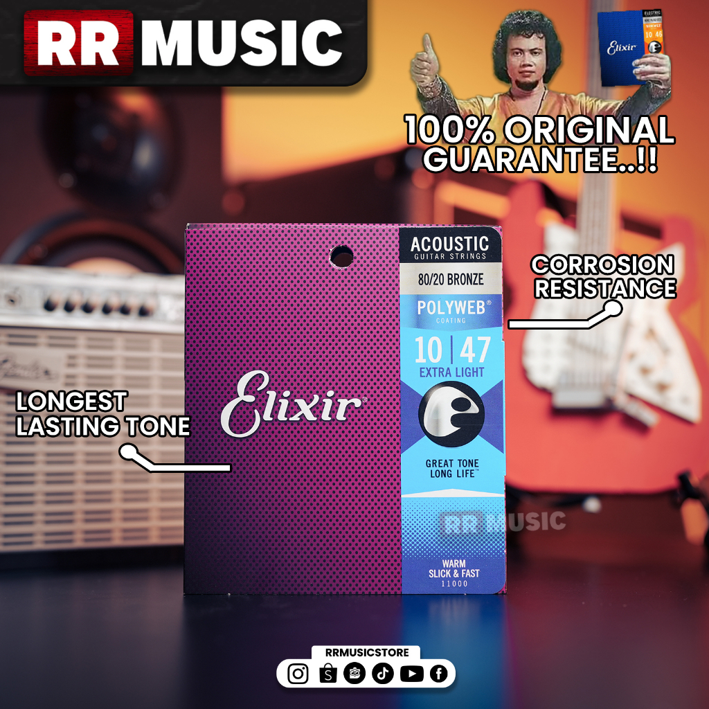 Jual Elixir 11000 Polyweb Bronze Acoustic Strings Senar Gitar Akustik ...
