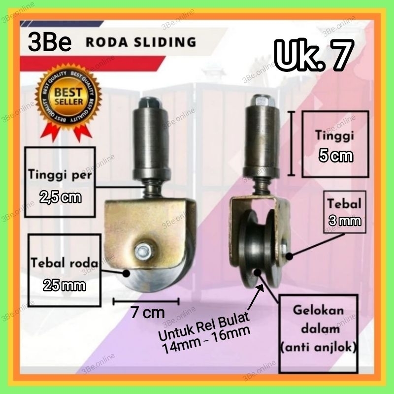 Jual Roda pagar sliding besi super 7cm Roda pintu pagar sleding besi ...