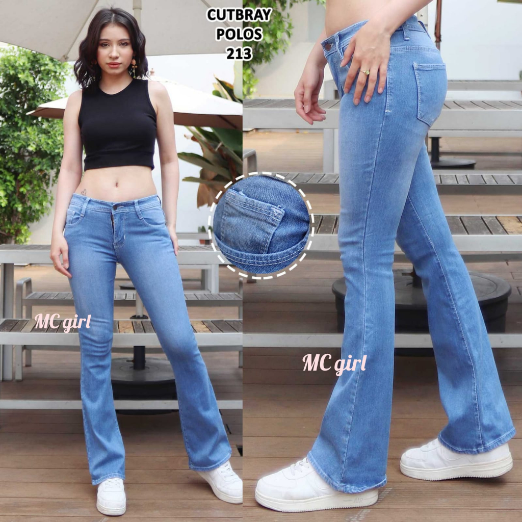 Jual ( Size 27 - 34 ) MC girl - Celana Jeans Premium Cutbray Kaki Polos ...