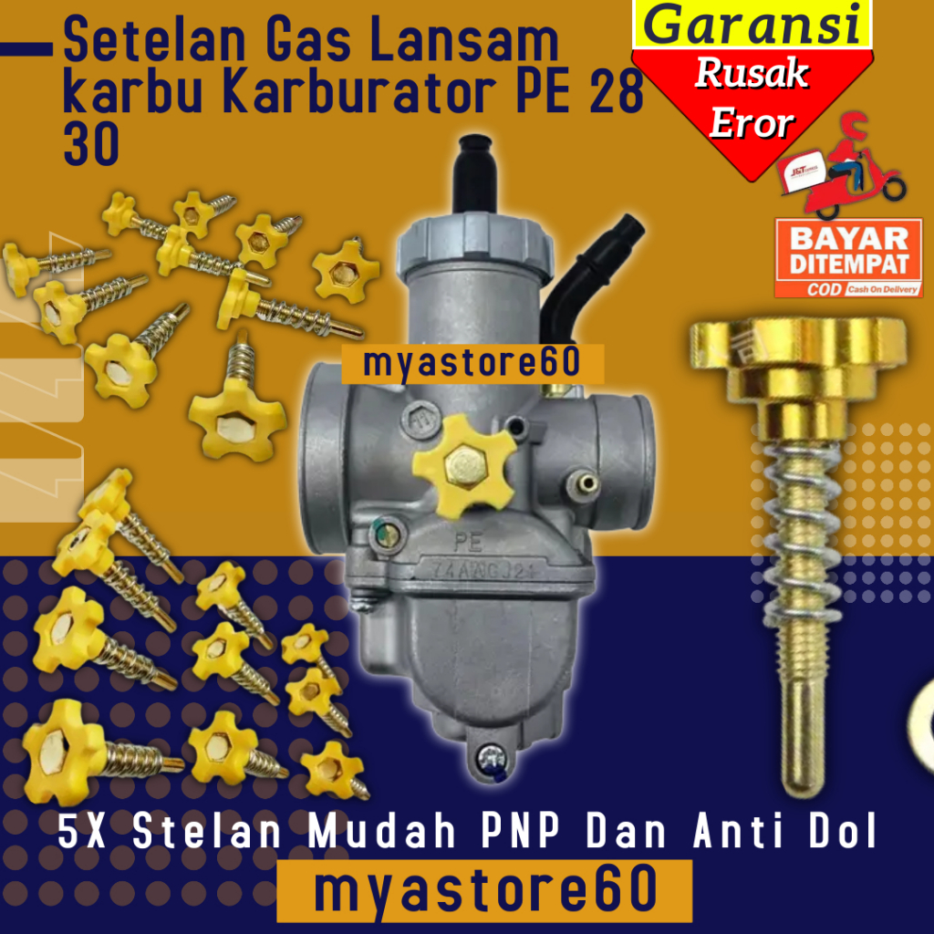 Jual (BISA COD) Setelan Stelan Gas Stasioner Lansam Langsam Karbu Karburator PE NSR 28 PE28 ...