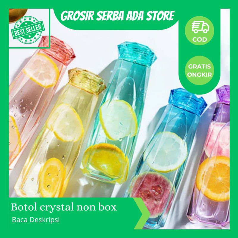 Jual botol kaca diamond / botol unik diamond / botol minum / botol ...