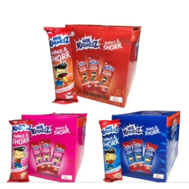 Jual Mie Kremezz Shoor Snack Mie Kering 11gram Box (20 + 1pcs) | Shopee ...