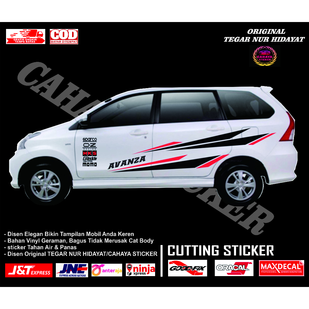 Jual sticker mobil toyota avanza sticker lis mobil toyota avanza ...