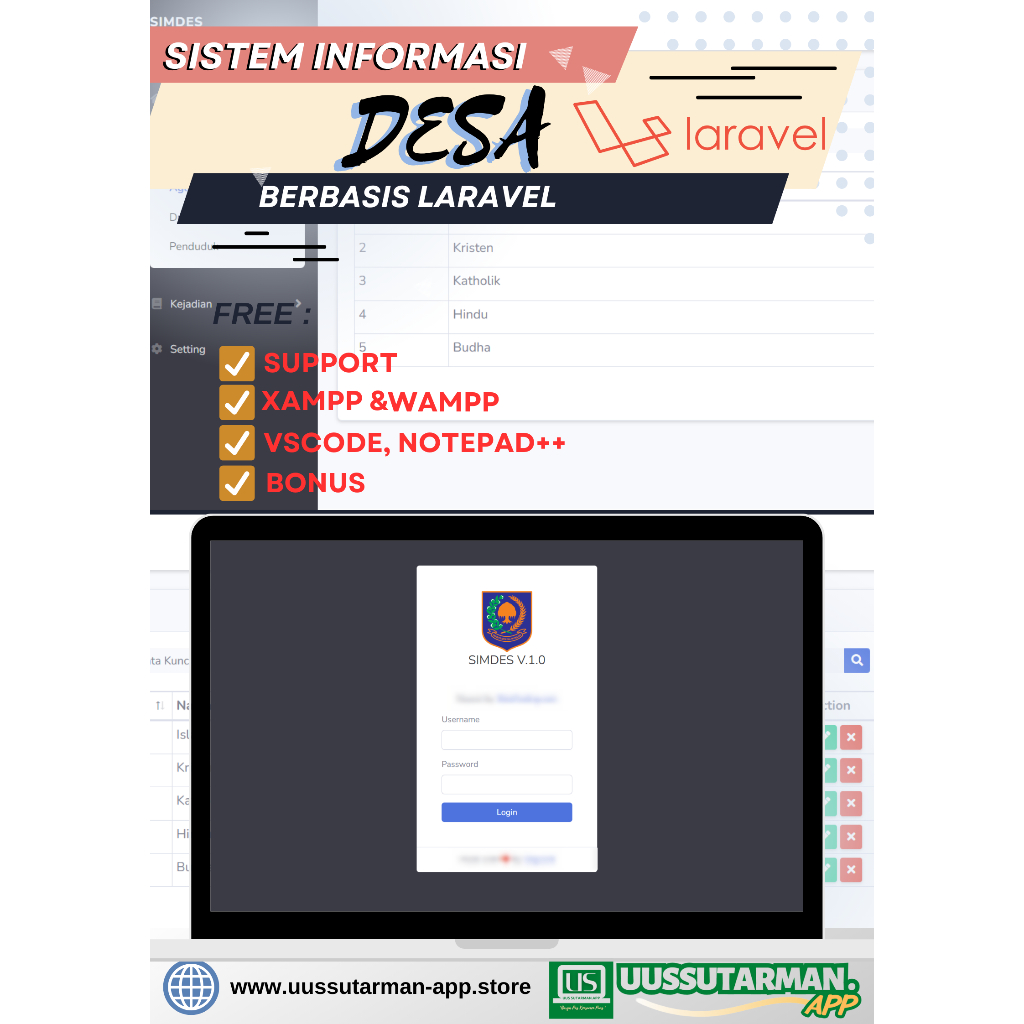 Jual sistem informasi desa berbasis laravel | Shopee Indonesia