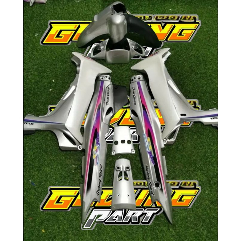 Jual body set fizr f1zr custom silver putih ss two spakbor 125zr sudah ...