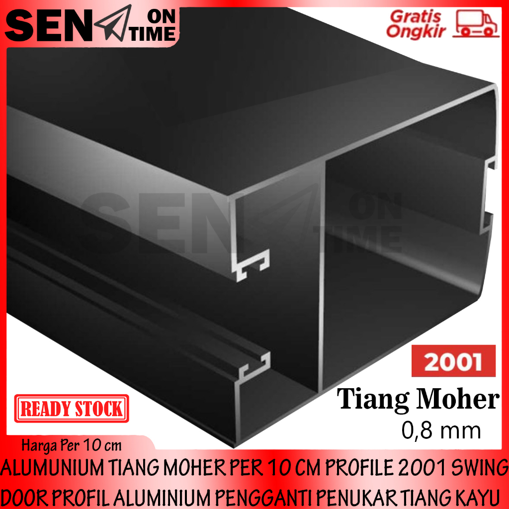 Jual ALUMUNIUM SWING DOOR TIANG MOHER PROFILE 2001 PER 10 CM PROFIL ...