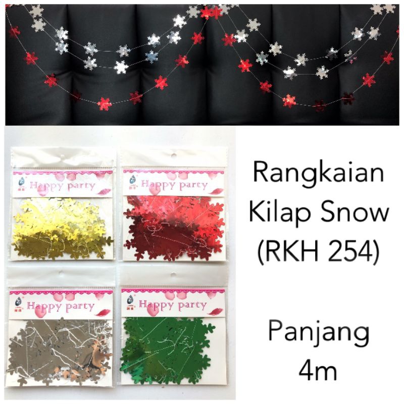 Jual Rangkaian Kilap 4 Meter / Rangkaian Kilap Snow 2 meter / Dekorasi ...