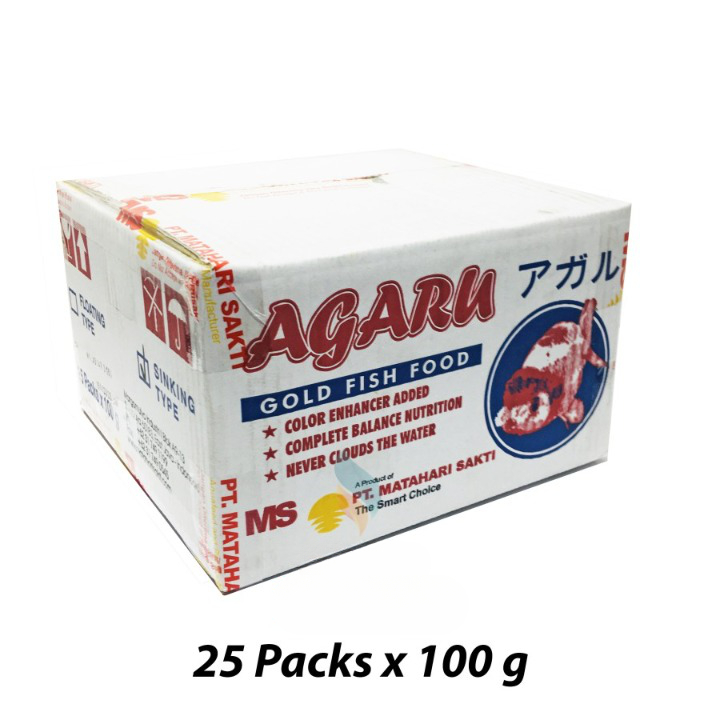 Jual Agaru Floating Sinking Dus 25 x 100 gram Pelet Pakan Makanan Ikan ...