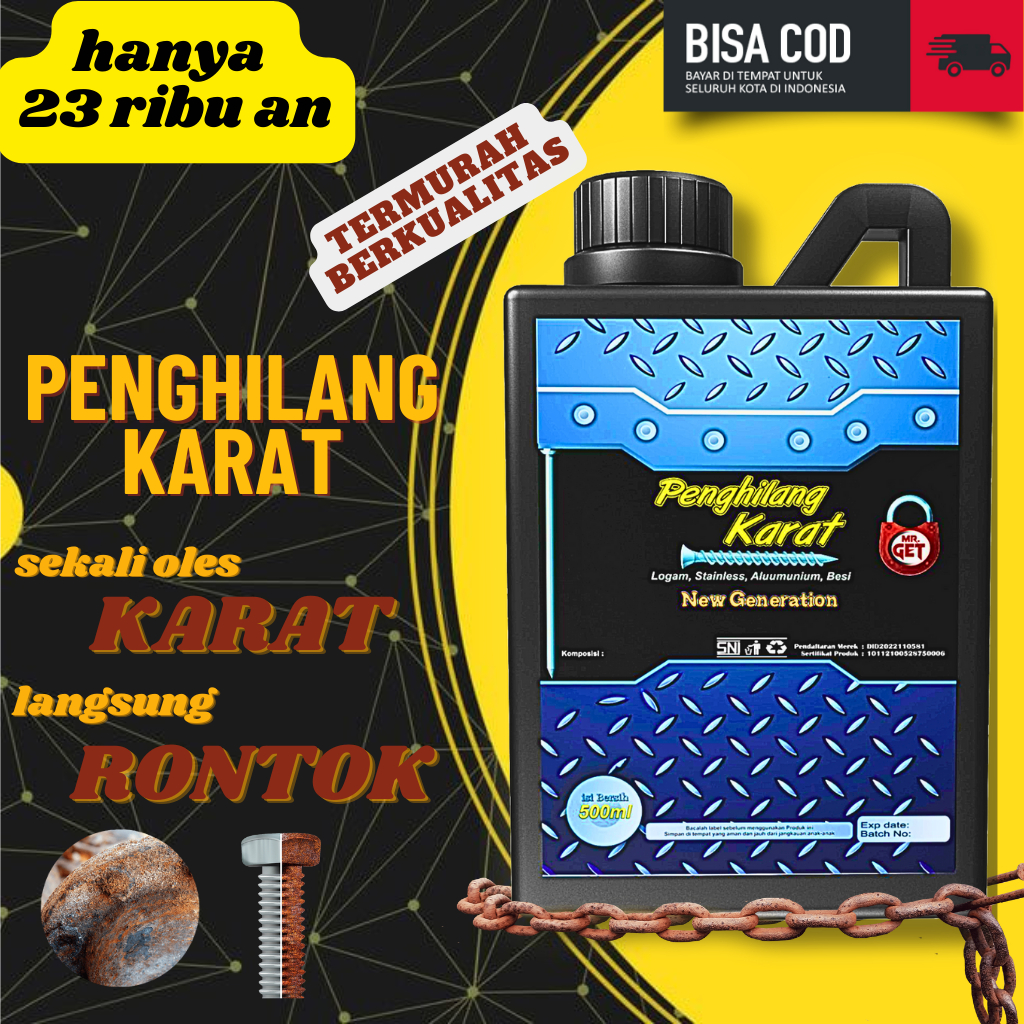 Jual Cairan Penghilang Karat, Kotoran Besi Stainless Logam Dari Kotoran Mobil & Motor 500ml ...