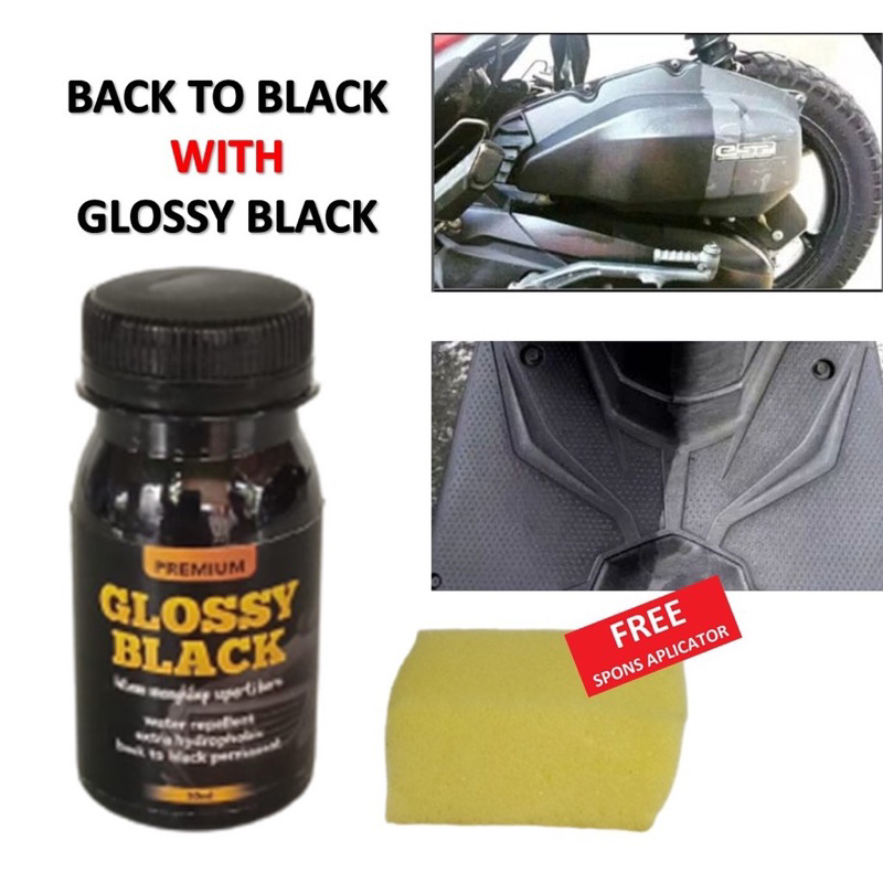 Jual GLOSSY BLACK PREMIUM 50ml PENGHITAM BODY KASAR SEMIR BODY KASAR ...