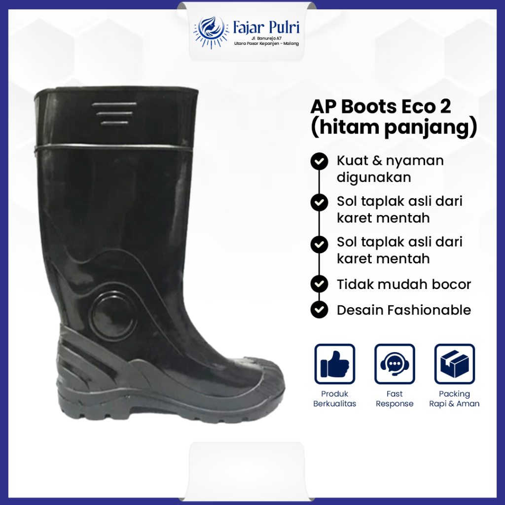 Jual Sepatu Pria AP Boots Terra Eco 2 Black Safety Shoes Keselamatan ...