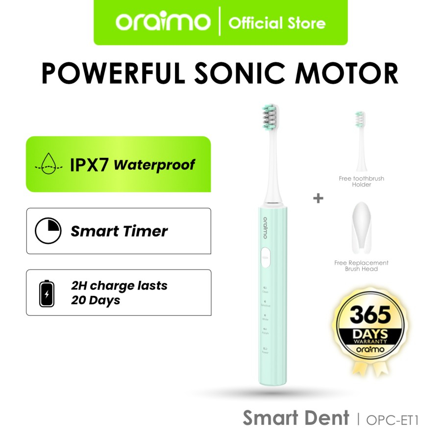 Jual Oraimo Electric Toothbrush SmartDent Sikat Gigi Elektronik OPC-ET1 ...