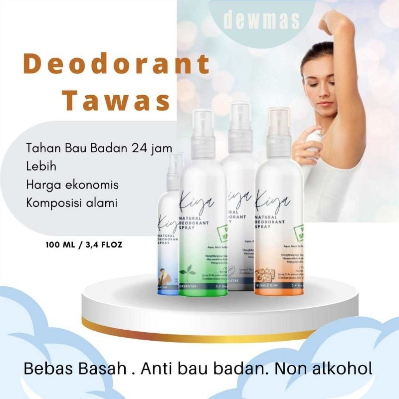 Jual Natural Deodorant Spray Tawas Cair 100ml Original Penghilang Bau ...