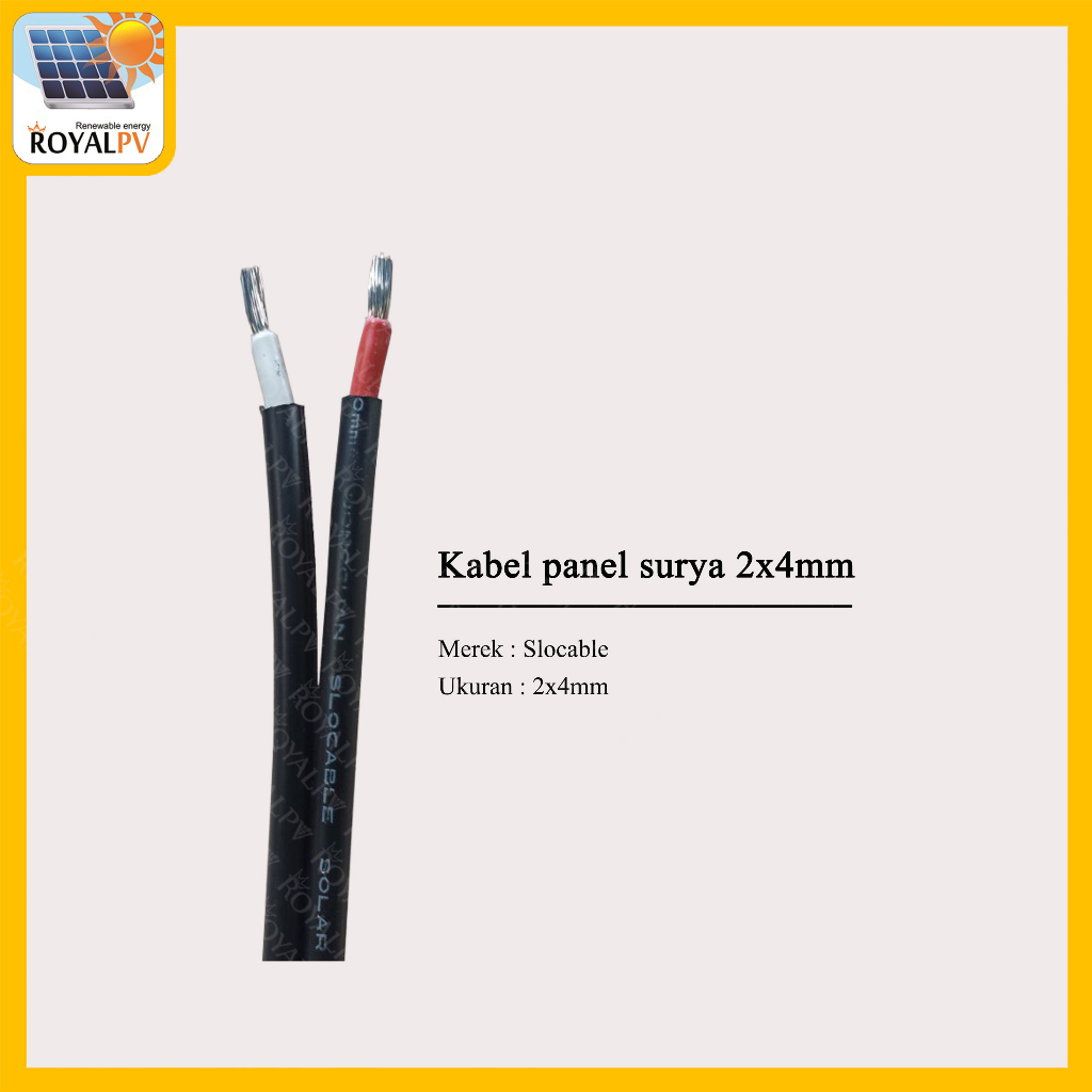 Jual Kabel panel surya 2x4mm, kabel solar panel 2x4mm, kabel solar cell ...