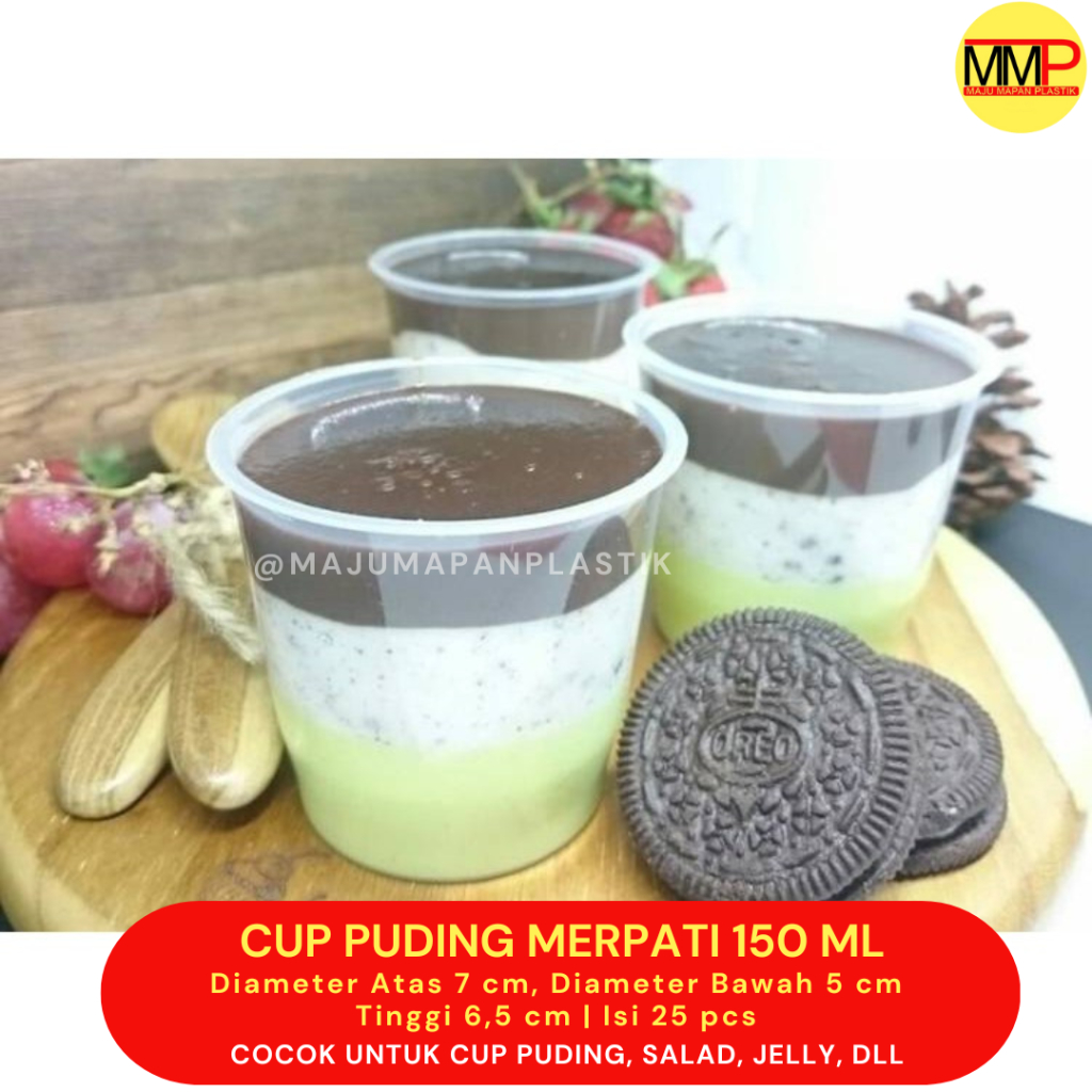 Jual [25pcs] Cup Puding Merpati 150ml / Gelas pudding 150 ml / Cup ...