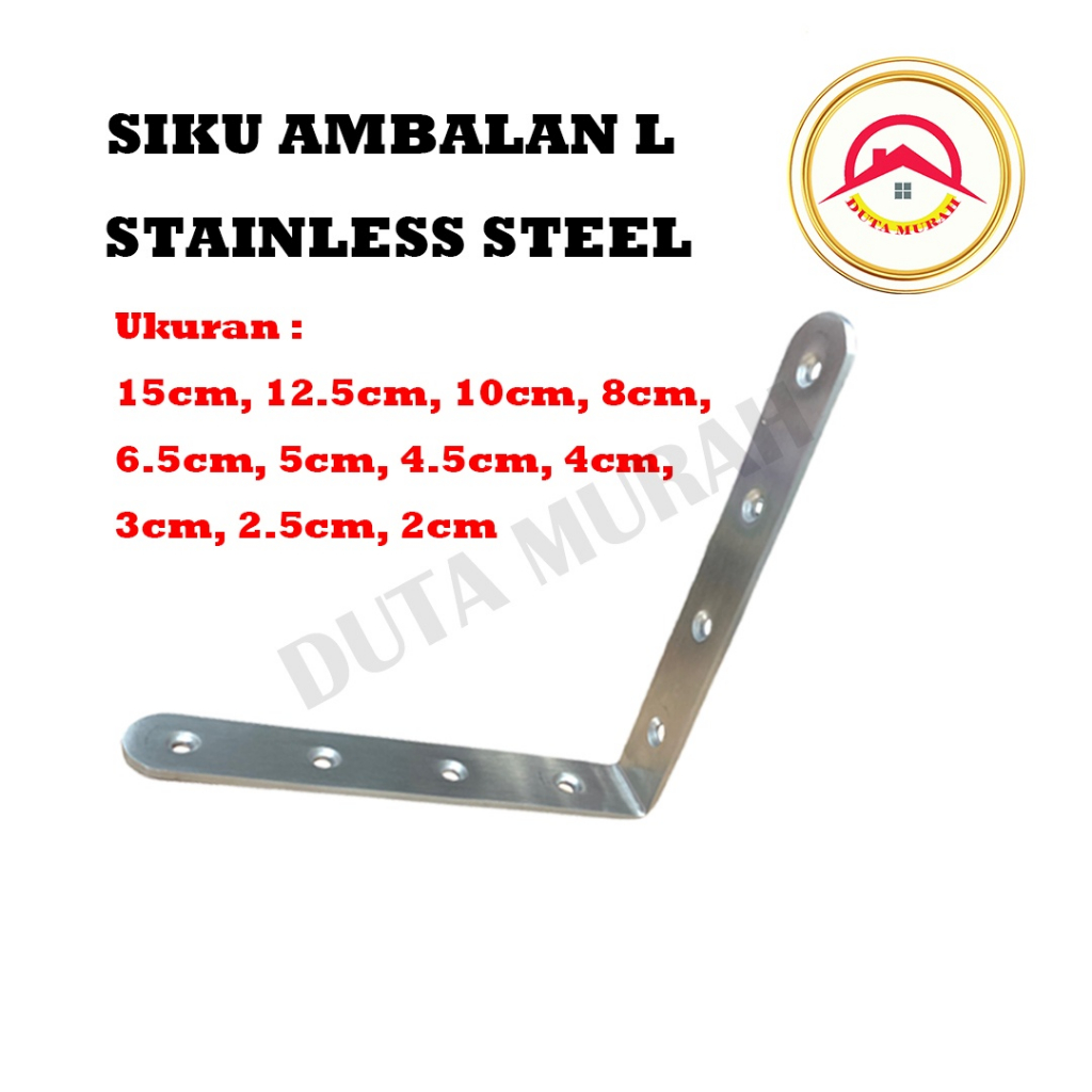 Jual Braket Siku Ambalan L Stainless 201 1.5 cm x 4 cm x 4 cm ( 1pcs ...