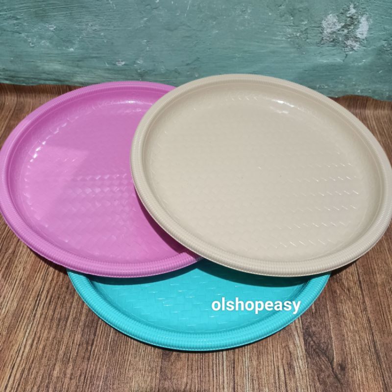 Jual NAMPAN PLASTIK BULAT MOTIF ANYAM UKURAN BESAR DIAMETER 39CM ...