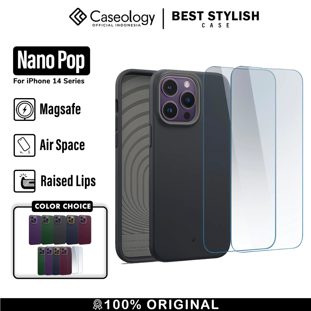 Jual Case iPhone 14 Pro Max Plus Caseology Nano Pop MagSafe / 360 Glass ...