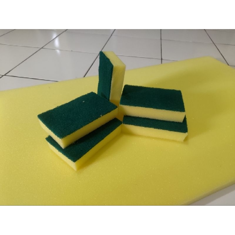 Jual Busa spon cuci piring 2 sisi tapas kasar dan sponge uk 15x9x3 cm ...