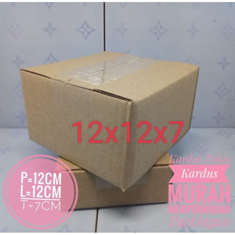 Jual kardus packing 12x12x7 kardus polos kardus kecil | Shopee Indonesia