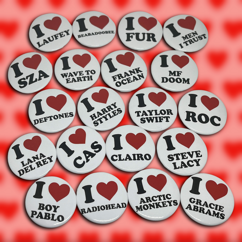 Jual 'I Love' Indie Band Pin Button #1 | Shopee Indonesia