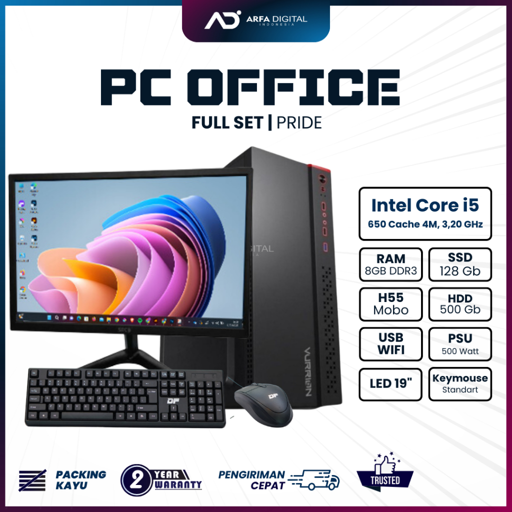 Jual Komputer Full Set Murah Intel Core I5 Ram 8GB SSD 120GB HDD 500GB LED 19" Cocok Buat Office ...