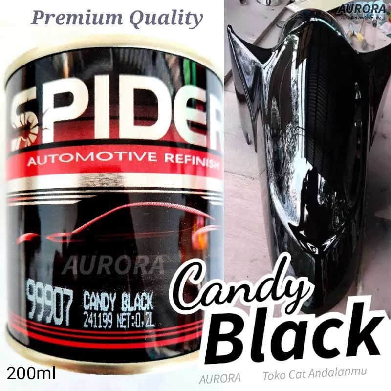 Jual Cat SPIDER 99907 Candy Tone Black 200ml Candytone Hitam Transparan ...