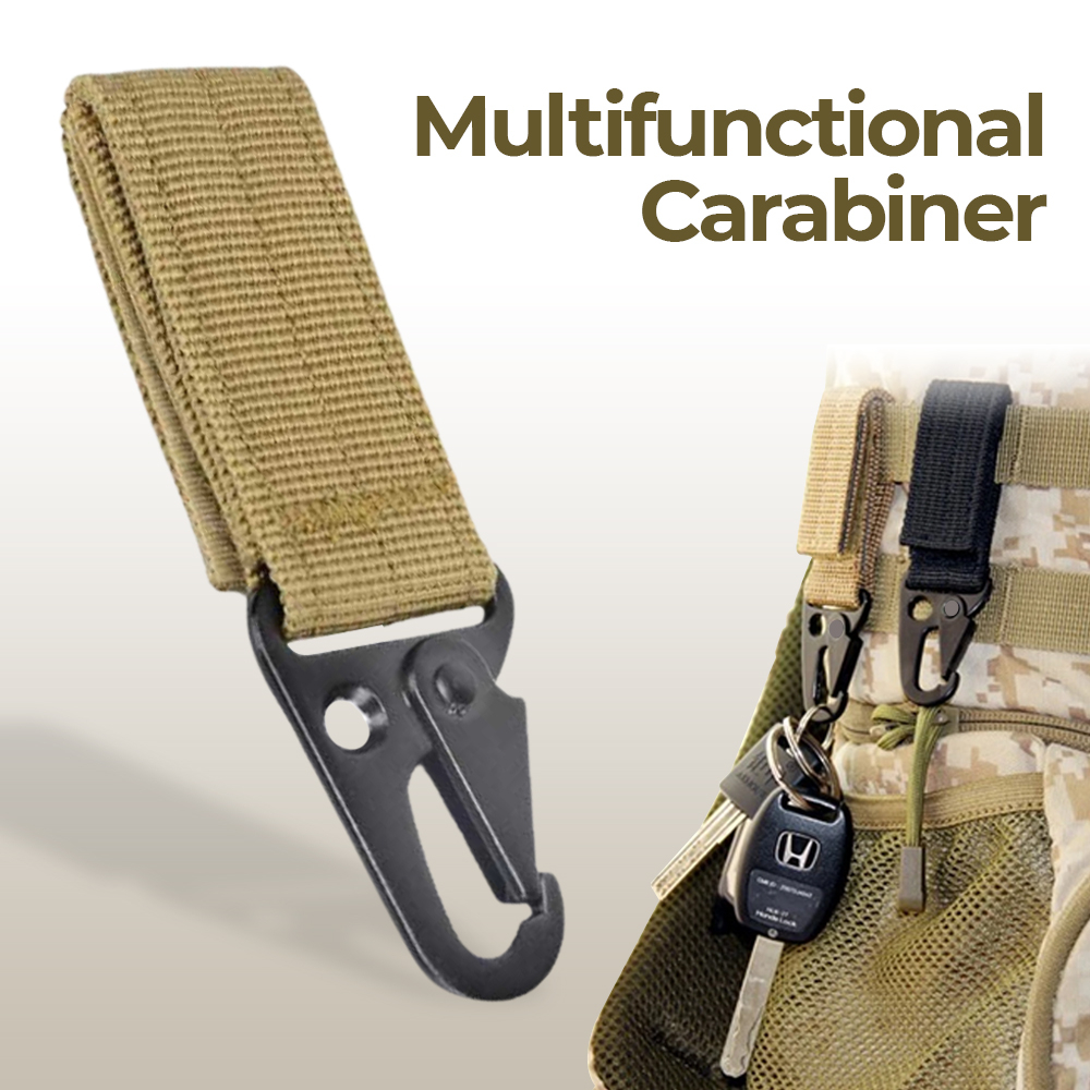 Jual Carabiner Military Tactical Nylon Belt Quickdraw Gantungan Kunci ...