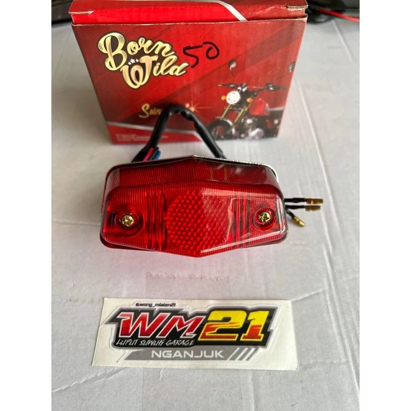 Jual STOPAN CB MONKEY STD SMOKE MERAH PUTIH DOP BOHLAM LED BSA STOPLAMP ...