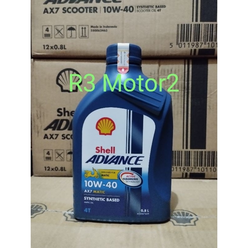 Jual OLI SHELL ADVANCE MATIC AX7 0.8L 10W-40 SYNTHETIC ORIGINAL all ...