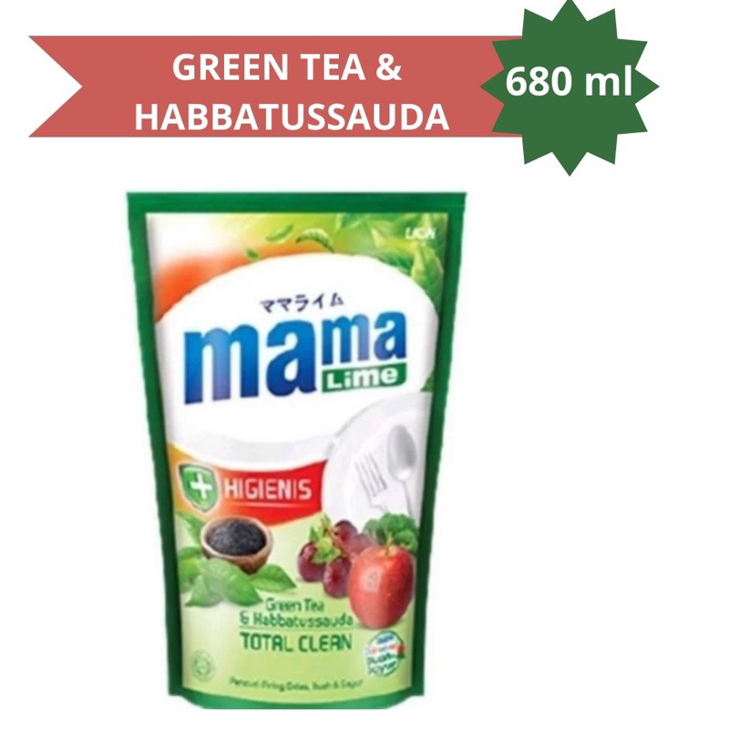 Jual Mama Lemon Sabun Cuci Piring Green Tea & Habbatussauda 680 ml ...
