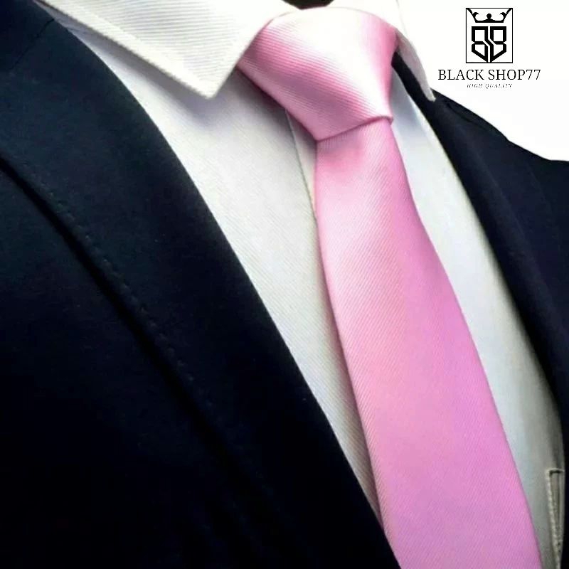 Jual Dasi Pria Dasi Panjang Salur Halus Slim Pink Muda 3 Inchi 8 Cm ...