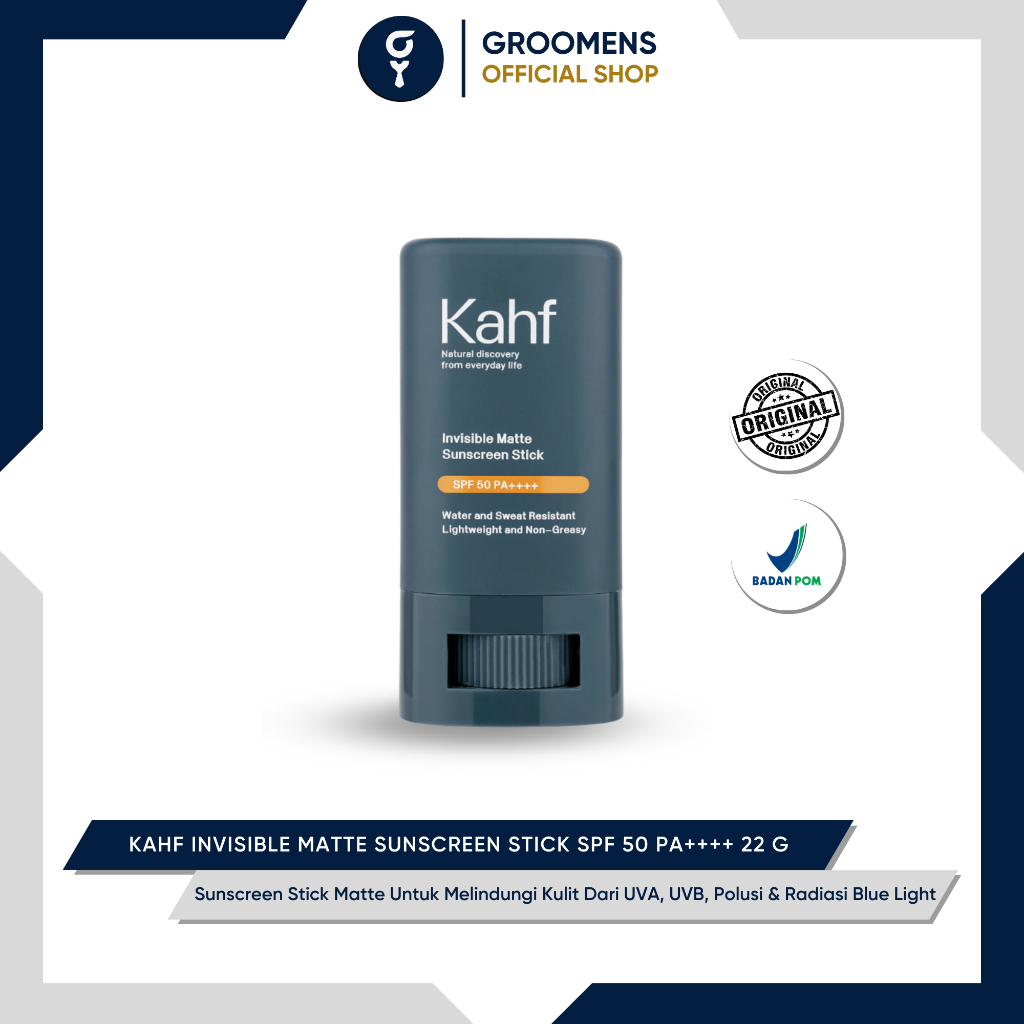 Jual Kahf Invisible Matte Sunscreen Stick SPF 50 PA++++ 22 g | Shopee ...