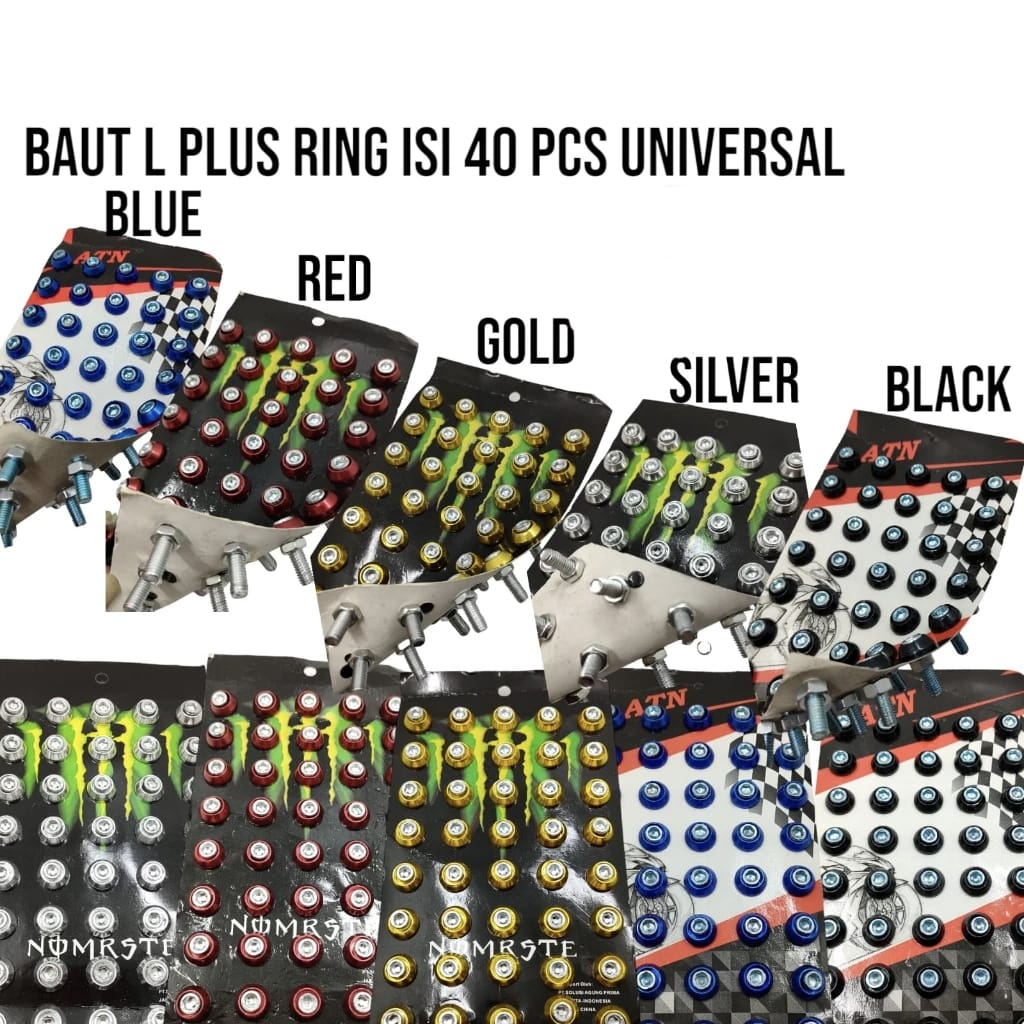 Jual BAUT L PLUS RING MONEL VARIASI ISI 40 PCS UNIVERSAL WJY555 ...