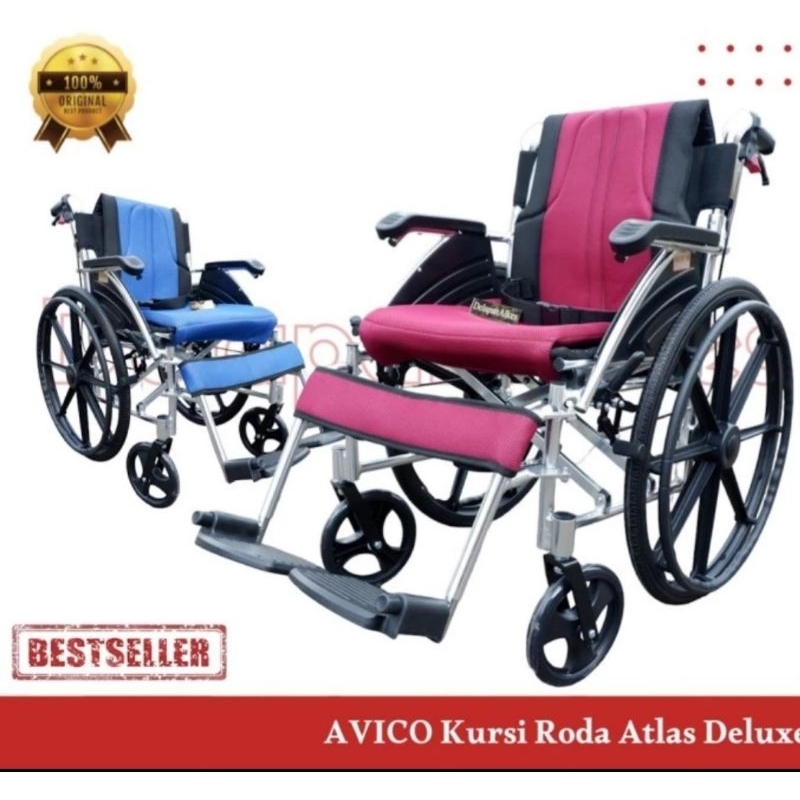 Jual Kursi roda avico aluminium delux ringan | Shopee Indonesia